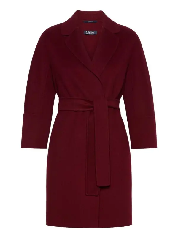 Max Mara Long-sleeved Reversible Coat - Bordeaux Red