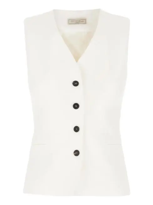 Antonelli Firenze Sleeveless Vest - Black