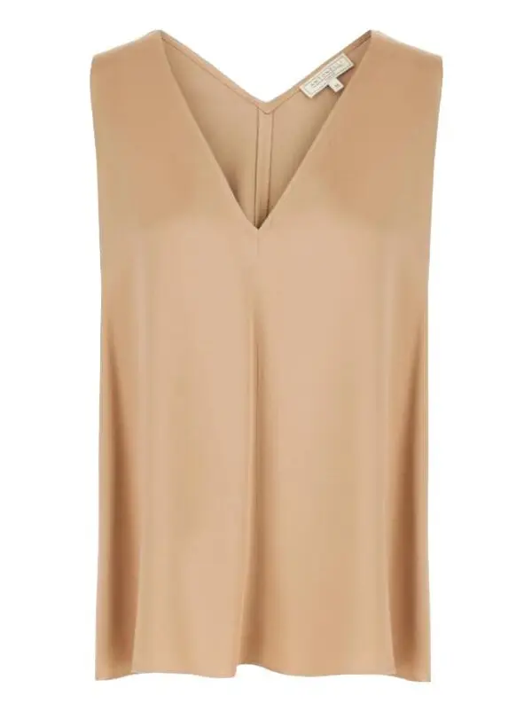 Antonelli Firenze Sleeveless V-neck Top - Nude