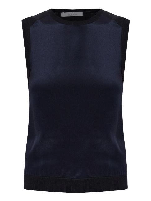 Max Mara Sleeveless Ribbed-knit Silk Sweater - No