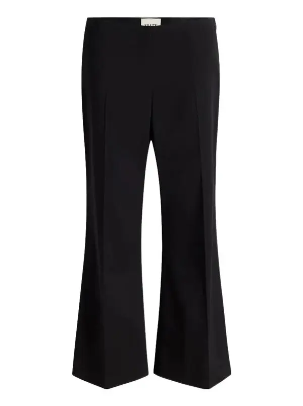 Khaite Walter Cotton And Silk-blend Flared Pants - Black