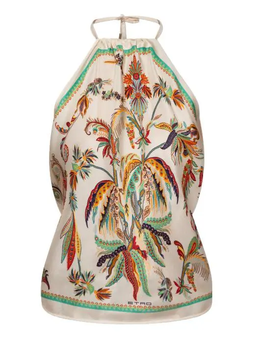 Etro Sleeveless Halter Neck Top - Nude