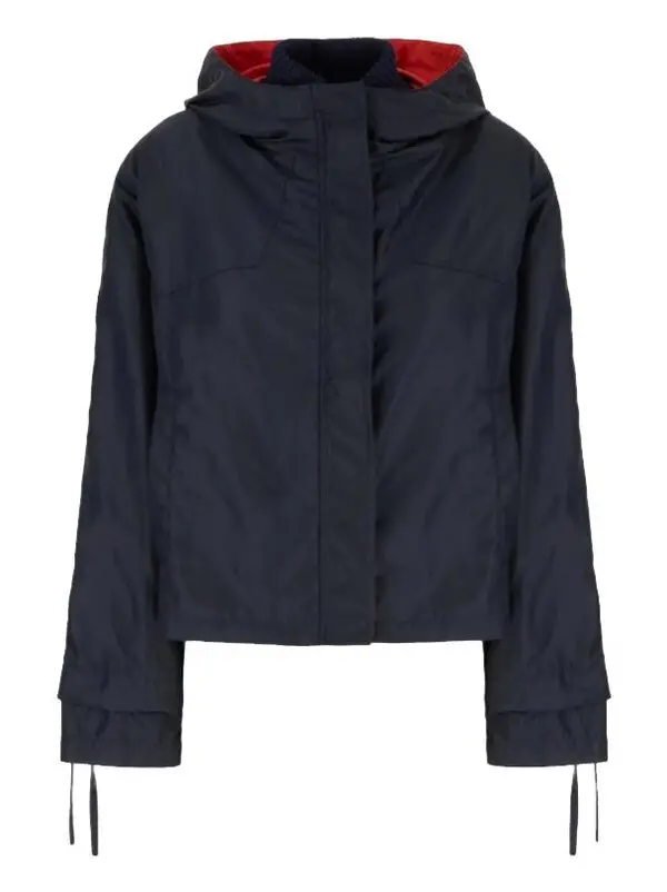 Iceberg Drawstring-cuff Hooded Jacket - Black