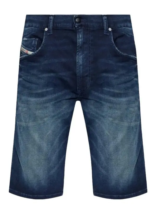 DIESEL® D-krooley-short-bw Faded Denim Shorts - Blue
