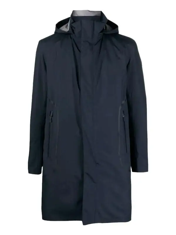 Herno Reversible Hooded Coat - Blue