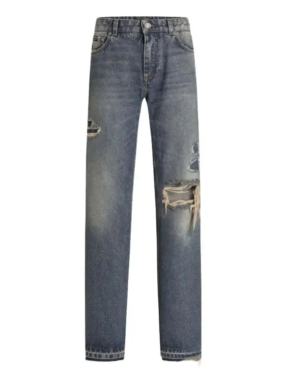 Dolce & Gabbana Distressed Denim Jeans - Gray
