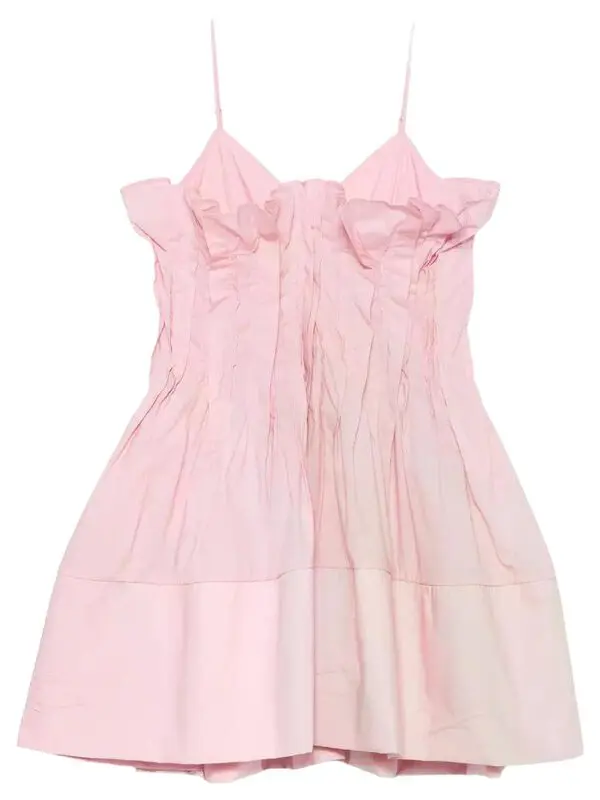 MARQUES' ALMEIDA Pintuck Ruffled Mini Dress - Pink