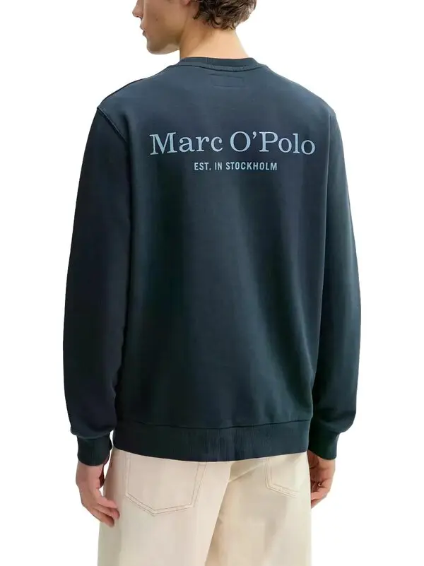 Marc O'polo Logo Motif Crew Neck Sweatshirt - Blue