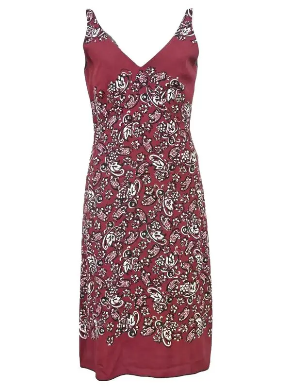 Marc Jacobs Floral-print V-neck Dress - Red