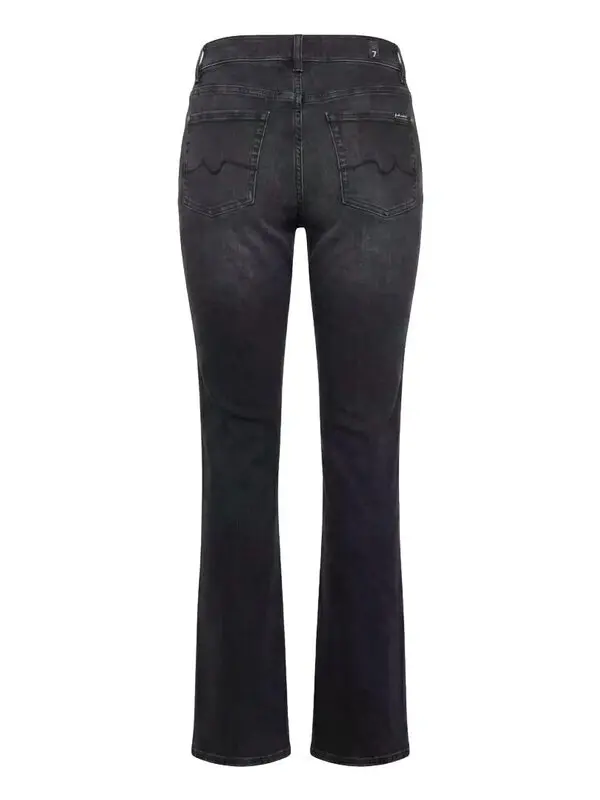 7 For All Mankind Faded Logo-patch Jeans - Grey