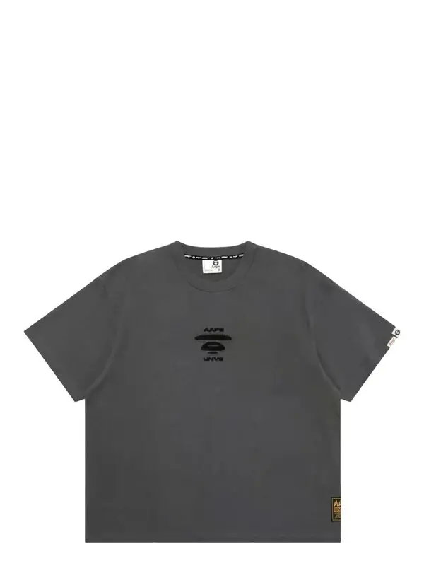 AAPE BY *A BATHING APE Embroidered Logo-patch T-shirt - Grey