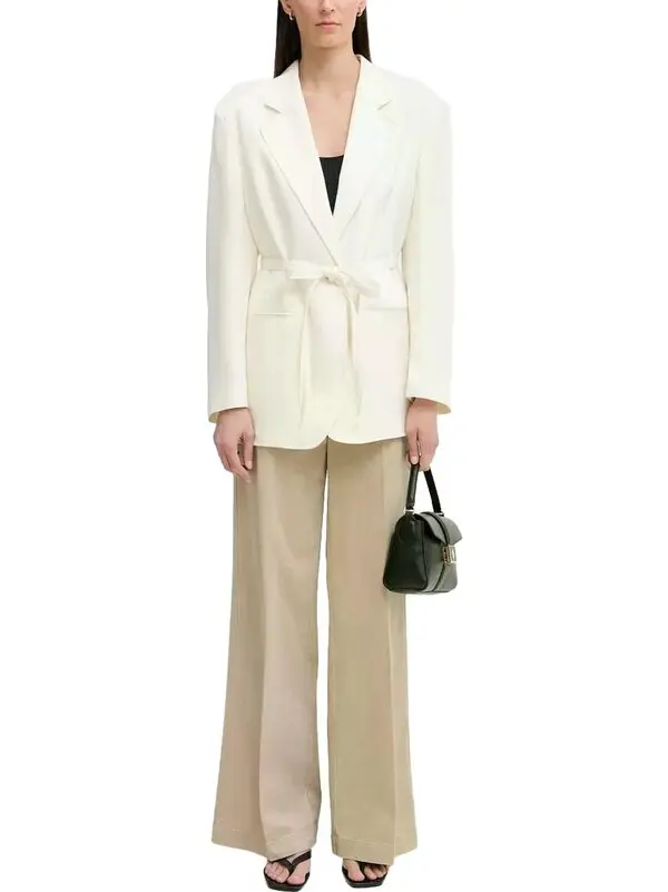 Marc O'polo Pressed Crease Wide-leg Trousers - Neutrals