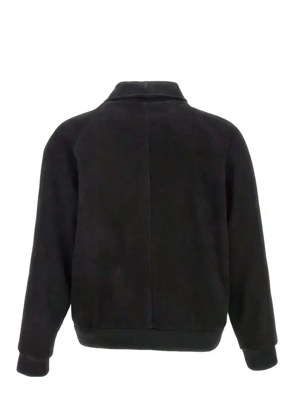 VOLFAGLI FIRENZE Suede Bomber Jacket - Black