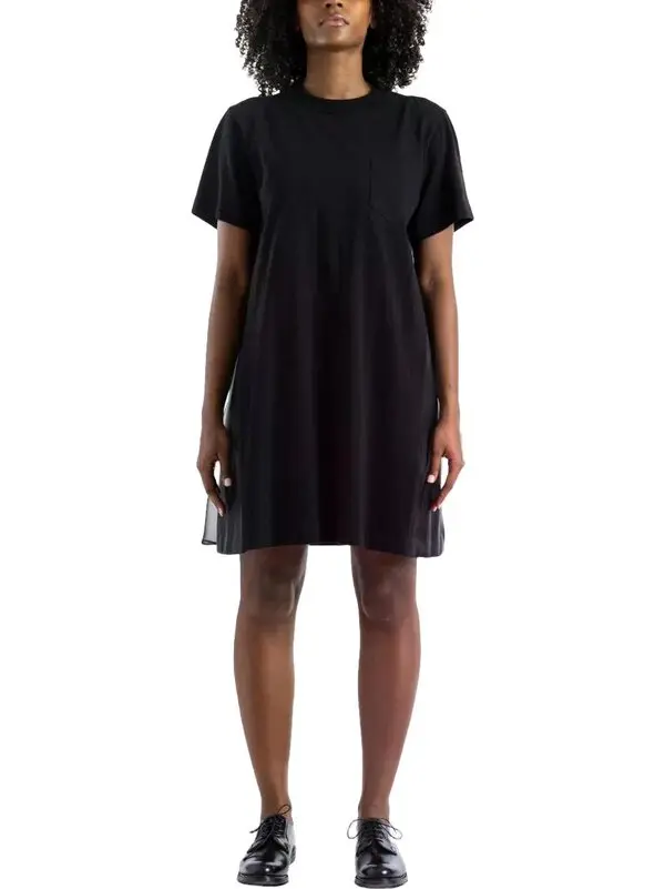Sacai Hybrid Panelled Mini Dress - Black