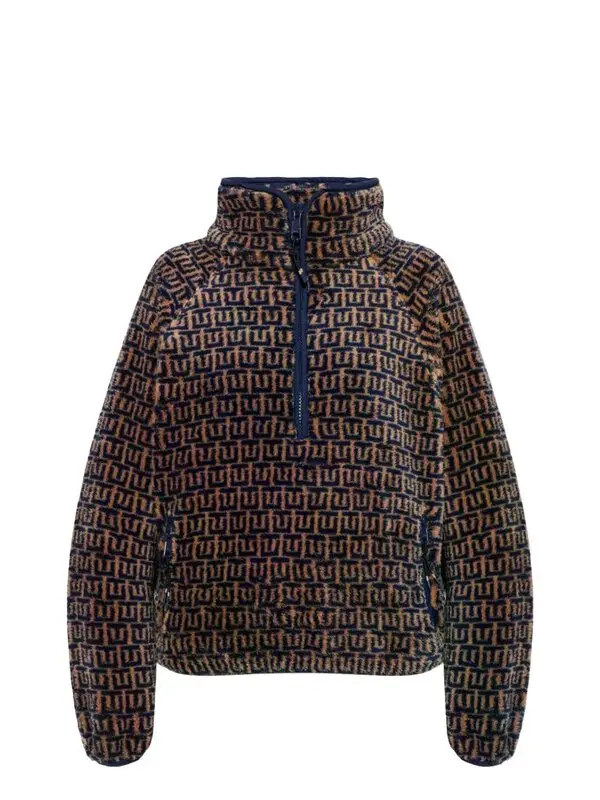 The Upside Castilla Tu Print Half-zip Sweatshirt - Brown