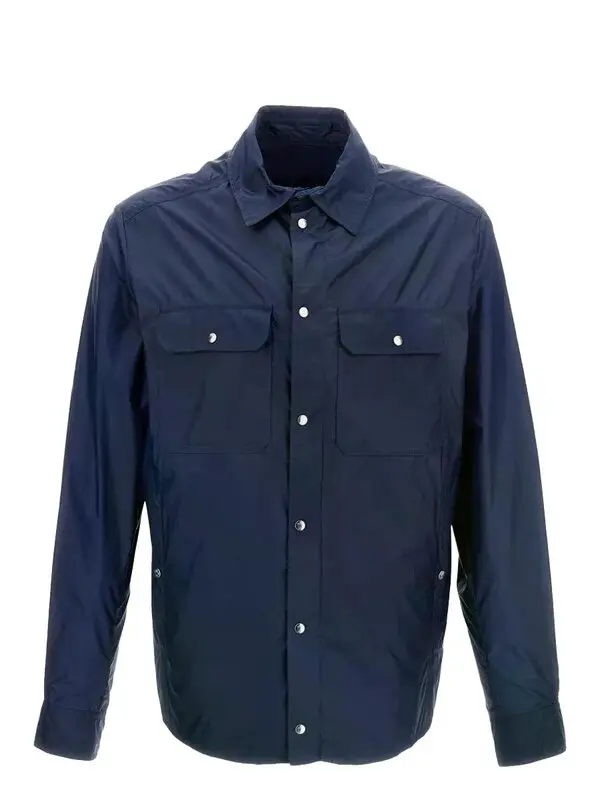 Moncler Logo-patch Overshirt - Blue