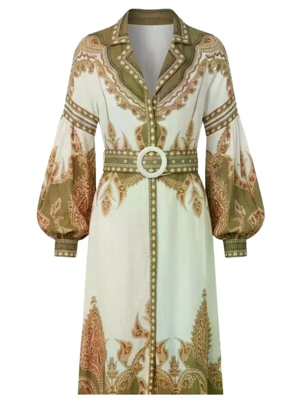 SCARLETT POPPIES Florista Paisley-print Dress - Neutrals