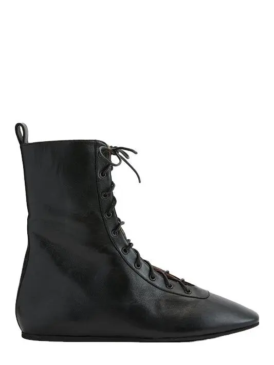 Le Monde Beryl Wren Boot In Leather - Black