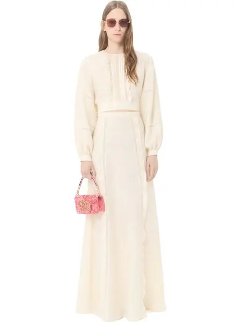 Valentino Garavani Locò Small Embroidered Shoulder Bag - Pink