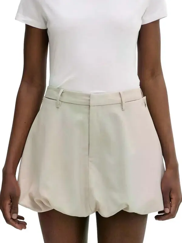 ISABELLE BLANCHE Beige Bubble-hem Mini Skirt - Neutrals