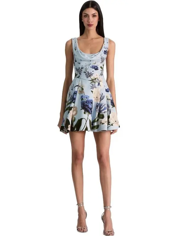Alice + Olivia Estrella Mini Dress - Natural