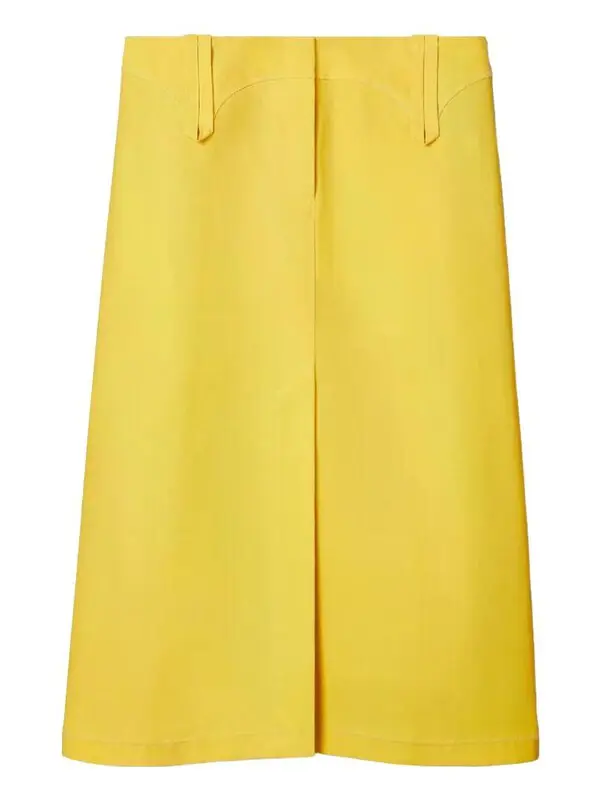 Tory Burch Waxed Viscose Skirt - Yellow
