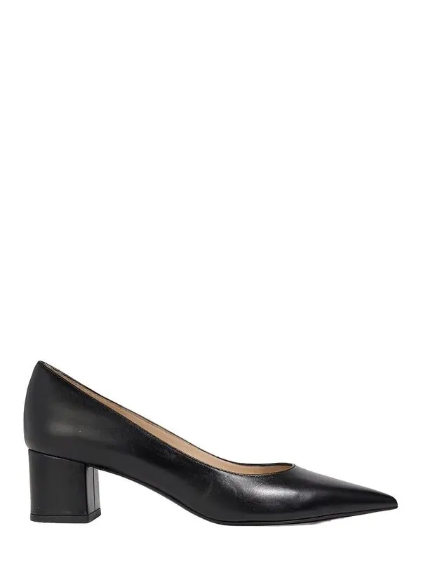 STUART WEITZMAN Leather Pointed Toe Pumps - Black