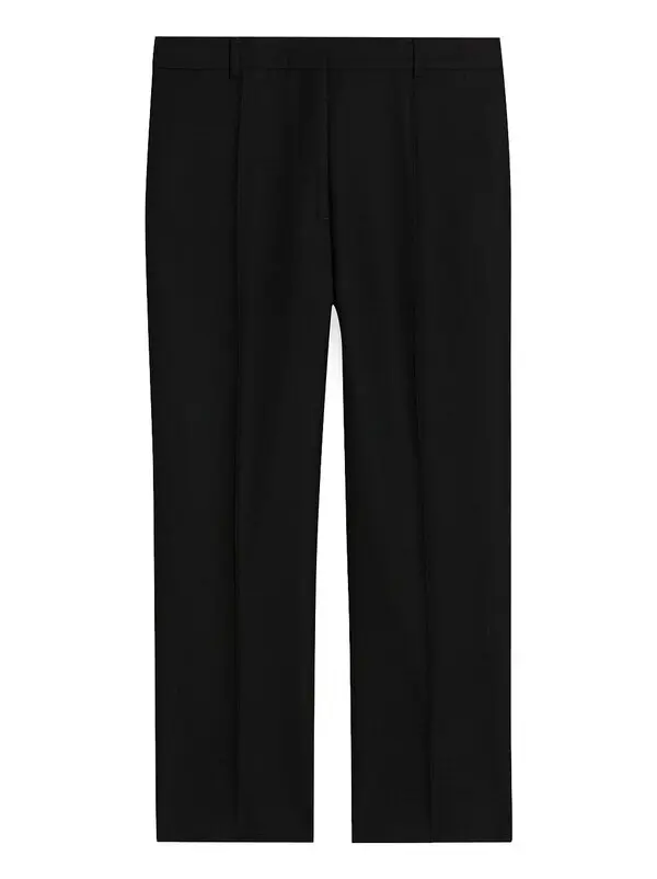 TOTEME Woven Straight-leg Pants - Black