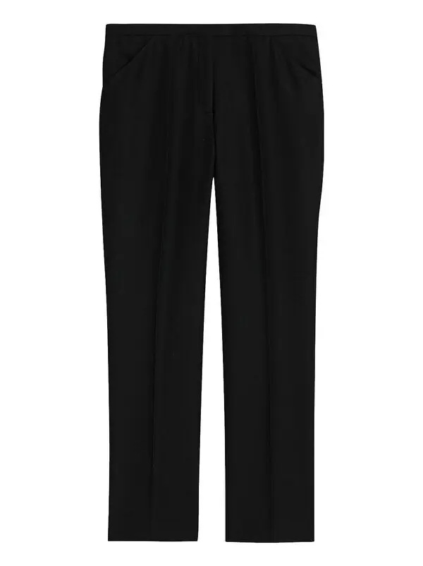 TOTEME Woven Straight-leg Pants - Black