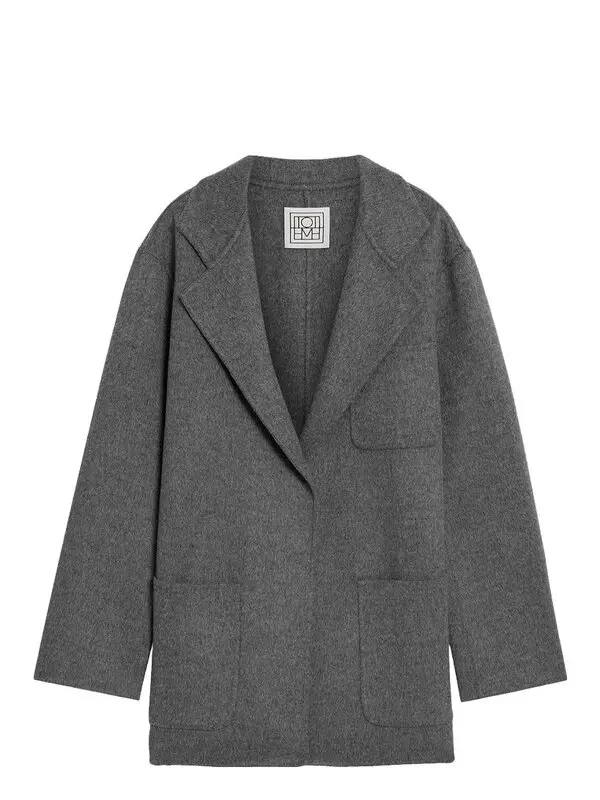 TOTEME Brushed Woolfelt Relaxed Fit Jacket - Gray