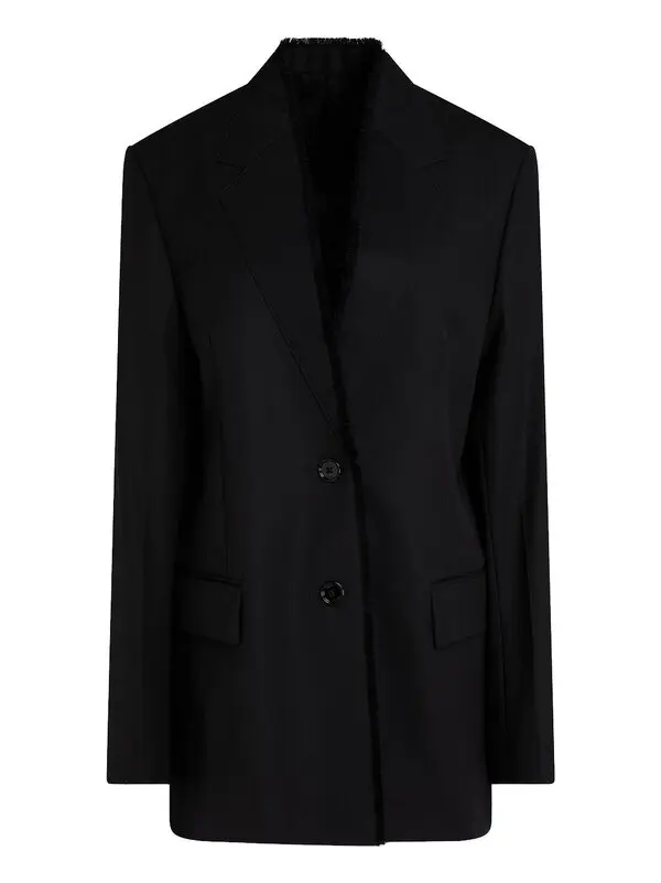 TOTEME Fringed Wool Blazer - Black