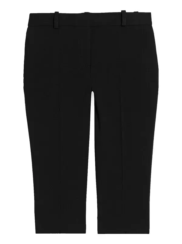 TOTEME Wool-blend Twill Capri Pants - Black