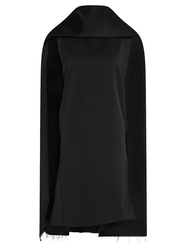 TOTEME Cape-effect Satin Dress - Black