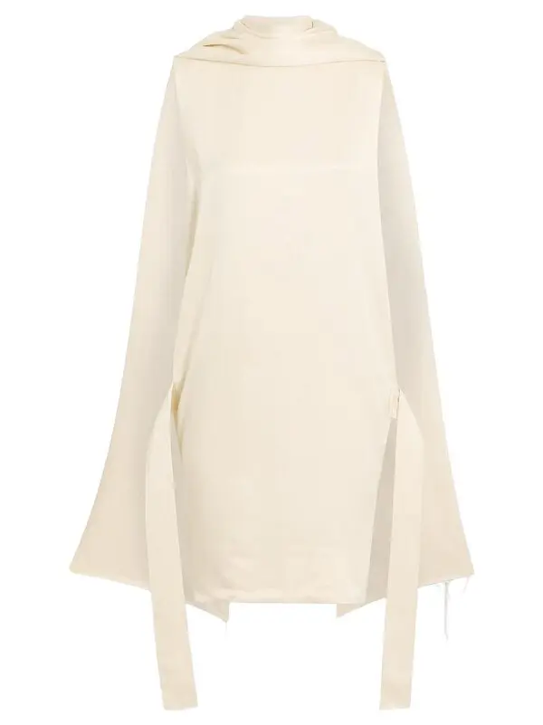TOTEME Cape-effect Satin Dress - Ecru
