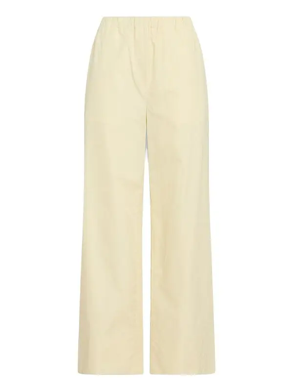 TOTEME Cotton Poplin Wide-leg Pants - Pastel Yellow