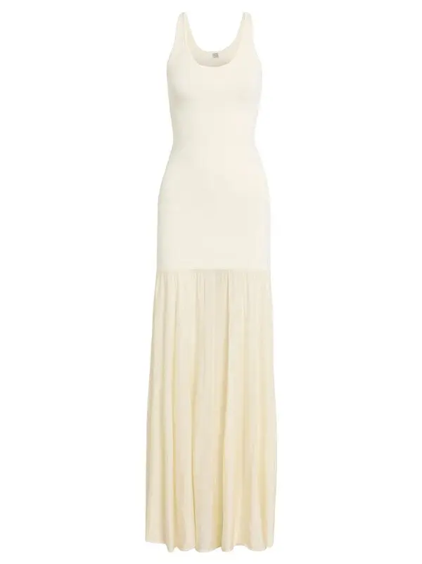TOTEME Stretch-knit Maxi Dress - Ivory