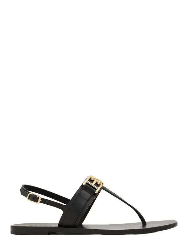 Bally Embellished Leather Slingback Sandals - Black