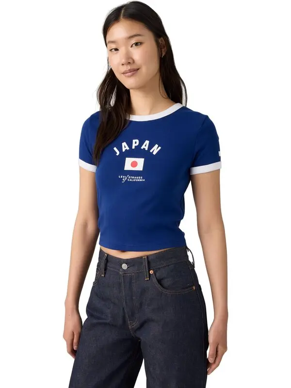 LEVI'S Ringer Cropped T-shirt - Japan