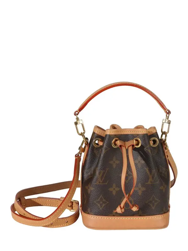 LOUIS VUITTON Monogram Canvas Nano Noe Nm Bucket Bag - Brown