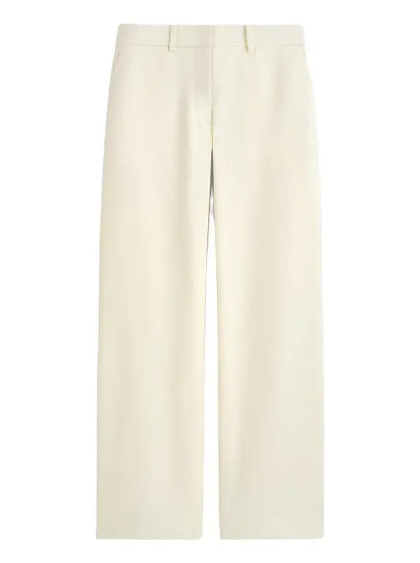 Cos Textured Slim Straight-leg Pants - White