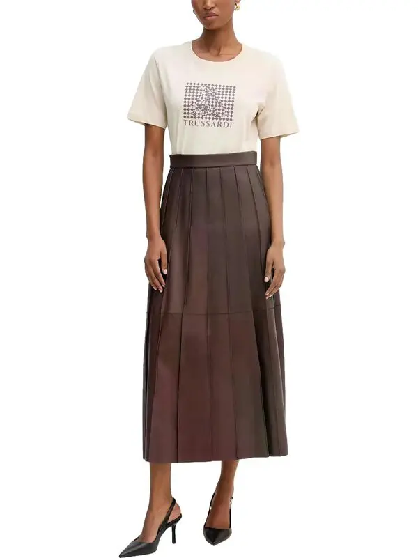 TRUSSARDI Logo Print T-shirt - Neutrals