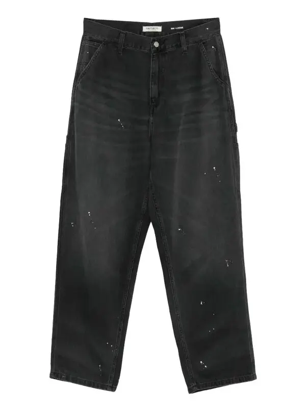 Carhartt Work In Progress Paint-splatter Washed Jeans - Black