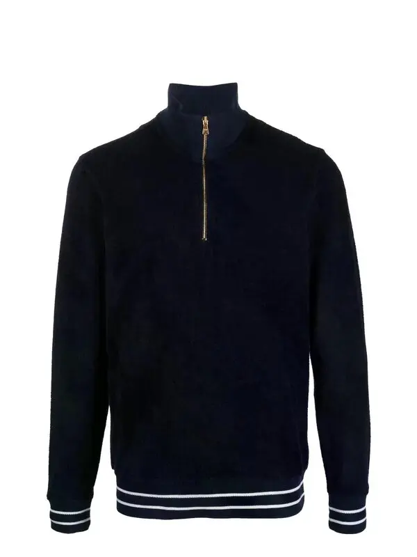 Orlebar Brown Isar Zip-collar Sweatshirt - Blue