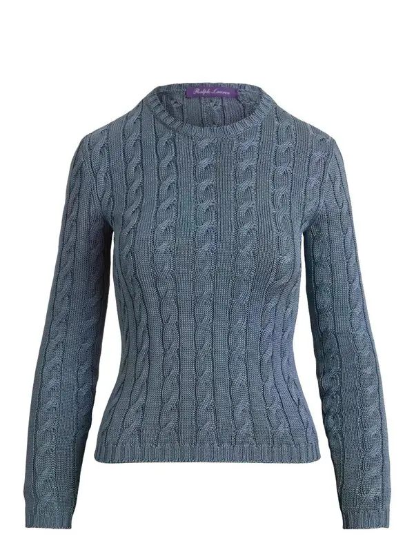 Ralph Lauren Cable-knit Crew Neck Sweater - Blue
