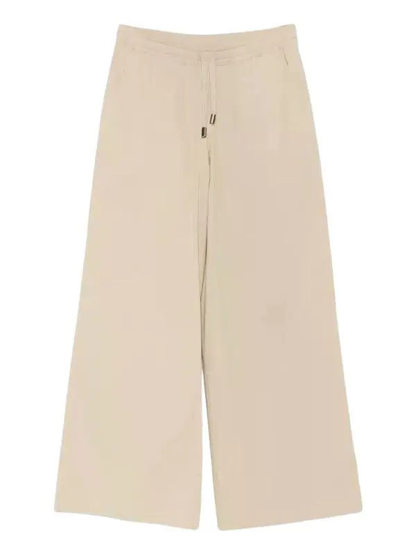 Fedeli Drawstring Waist Wide-leg Trousers - Neutrals