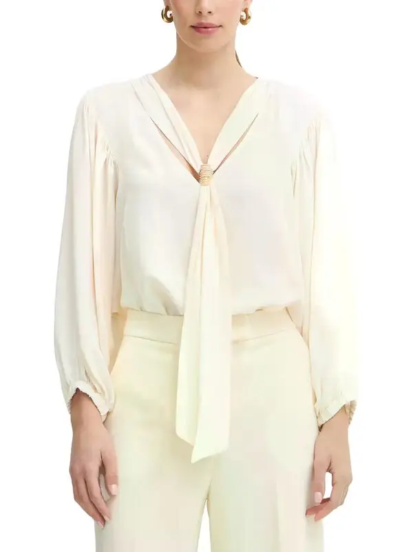 SIMONA CORSELLINI Tie-neck Blouse - Neutrals