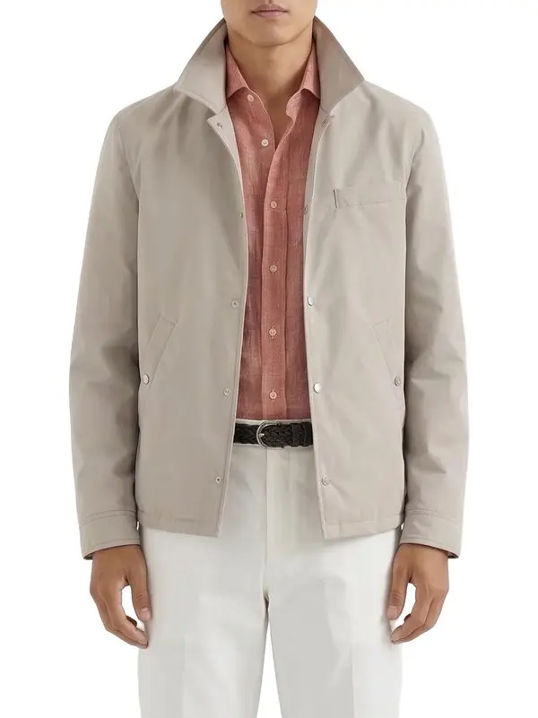 Brunello Cucinelli Stand Collar Jacket - Brown