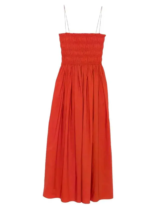 Matteau Shir Spaghetti Strap Maxi Dress - Red