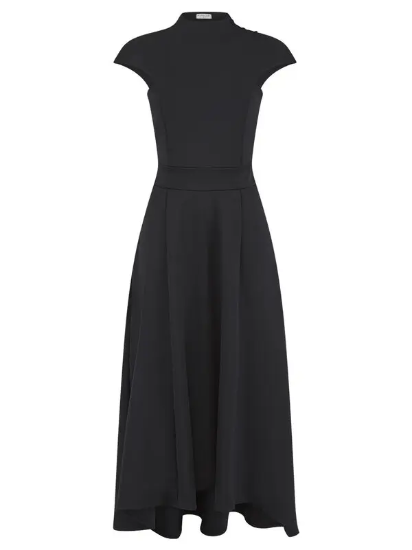 CELESTINE & MAE High Neck Midi Dress - Black