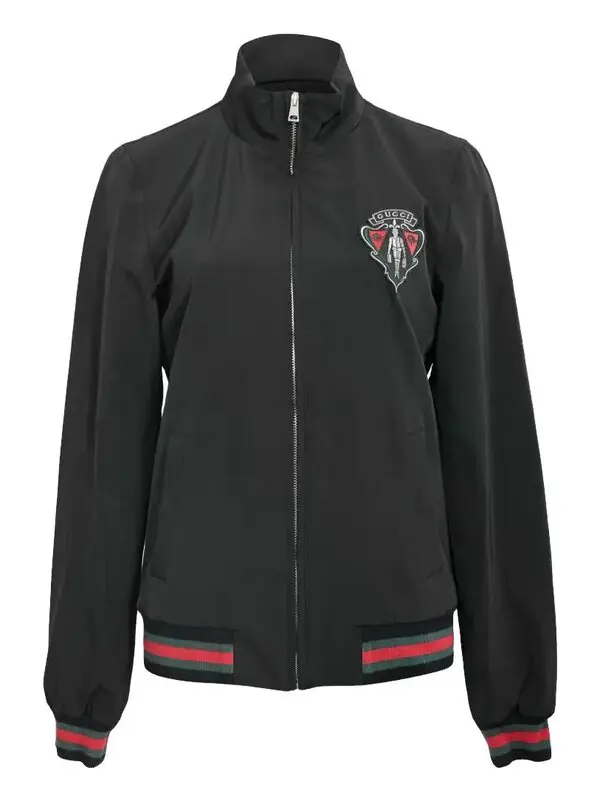Gucci Equestrian Web Stripe Zip Jacket - Black